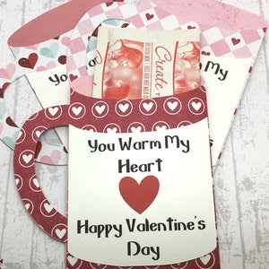 Valentine's Day Hot Cocoa Mug - Pocket Card, Class Valentine, Valentine ...