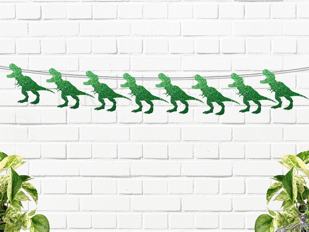 T-rex Garland, Dinosaur Birthday, T Rex Banner, Dinosaur Party ...