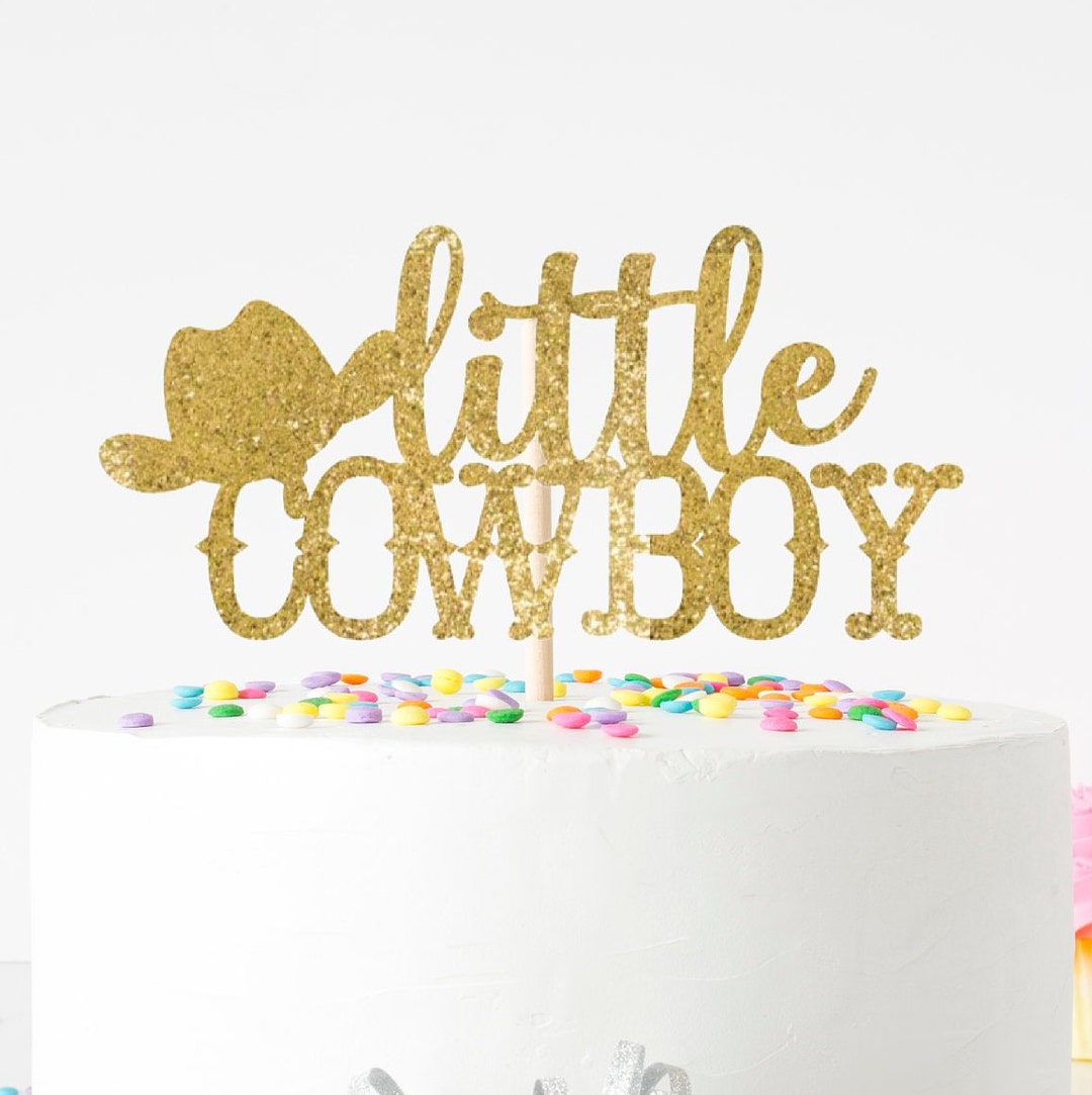 Little Cowboy Cake Topper, Little Cowboy, Party Decor, Baby Shower ...