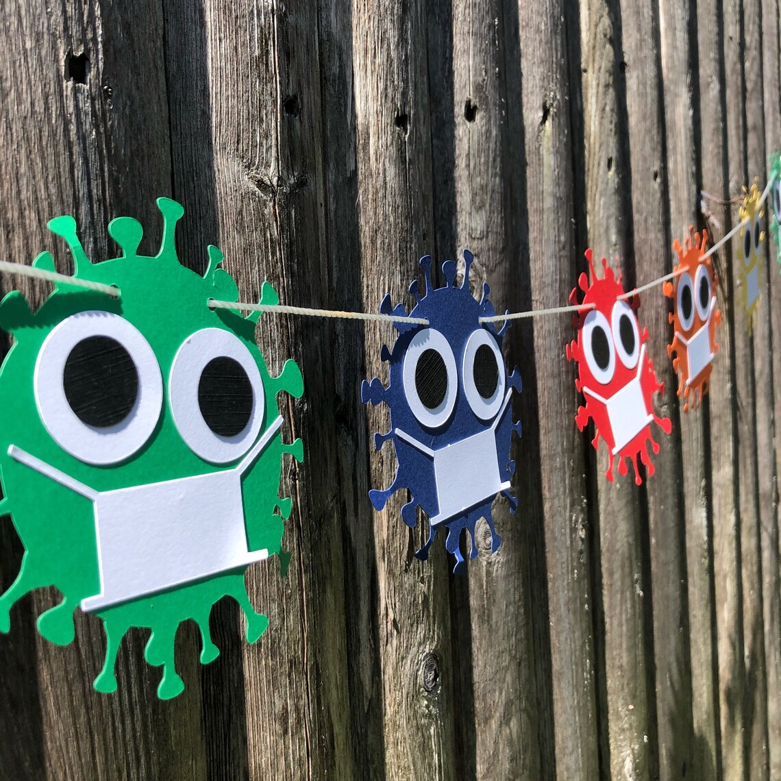 Quarantine Virus Garland Party Banner Germ Decoration - Etsy