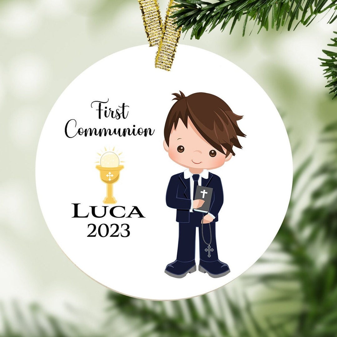 First Communion Personalized Christmas Ornament - First Holy Communion ...