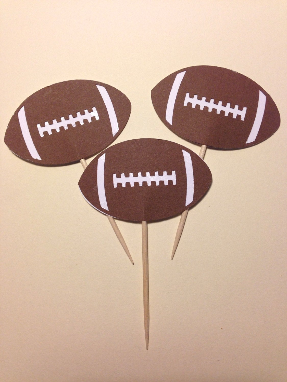 Football Cupcake Toppers Sports Theme Birthday Party | Etsy