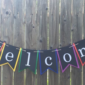 Welcome Banner, Classroom Decoration, Back to School Sign, Teacher Gift ...