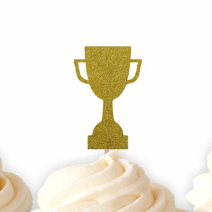 Trophy Cupcake Toppers, Team Party Decorations, Championship ...