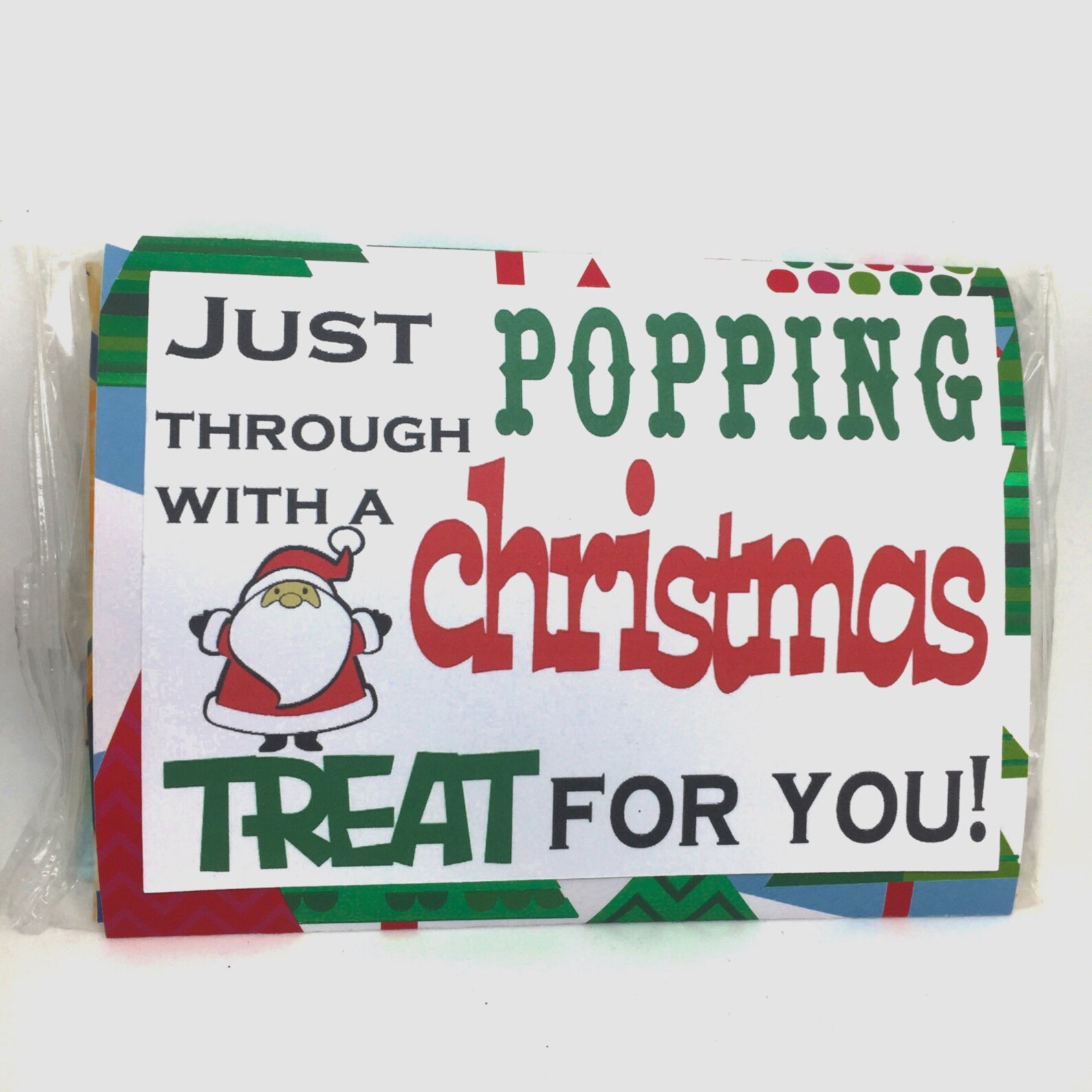 Christmas Popcorn Wrappers Microwave Popcorn Party Favors | Etsy