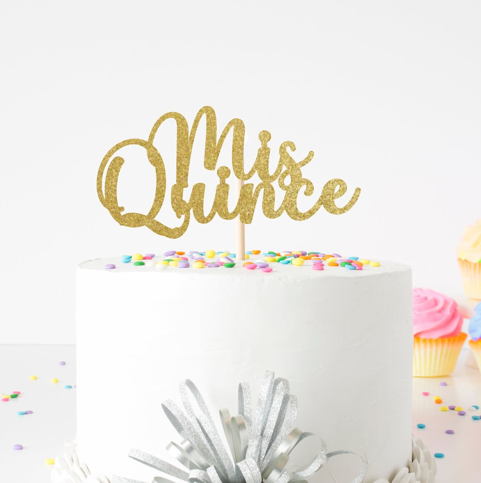 Mis Quince Cake Topper Fifteenth Birthday Quinceanera Cake - Etsy