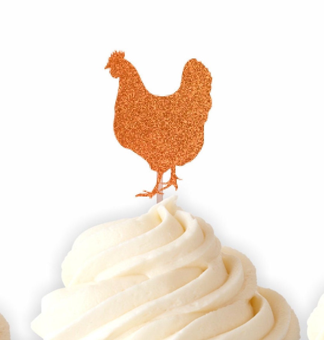 Chicken Cupcake Toppers, Farm Party Decor, Farm Cupcake Toppers ...