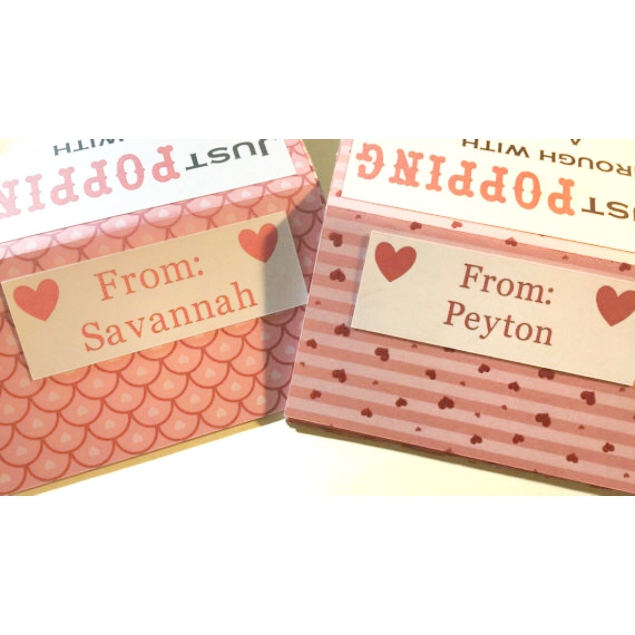 Valentine's Day Popcorn Wrappers Personalized Party - Etsy