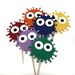 Quarantine Birthday Party Cupcake Toppers Germ Virus Theme Party ...