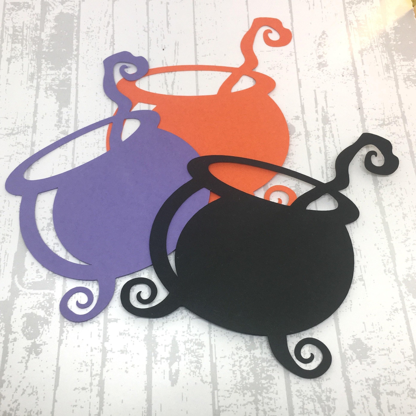 Witch Cauldron Die Cut 4" Halloween Party Place Cards - Table Decor ...
