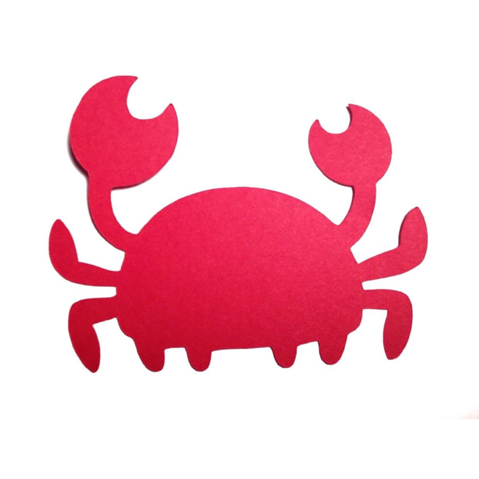 Crab Paper Die Cuts - Birthday Party, Place Cards, Nautical Theme, Name ...