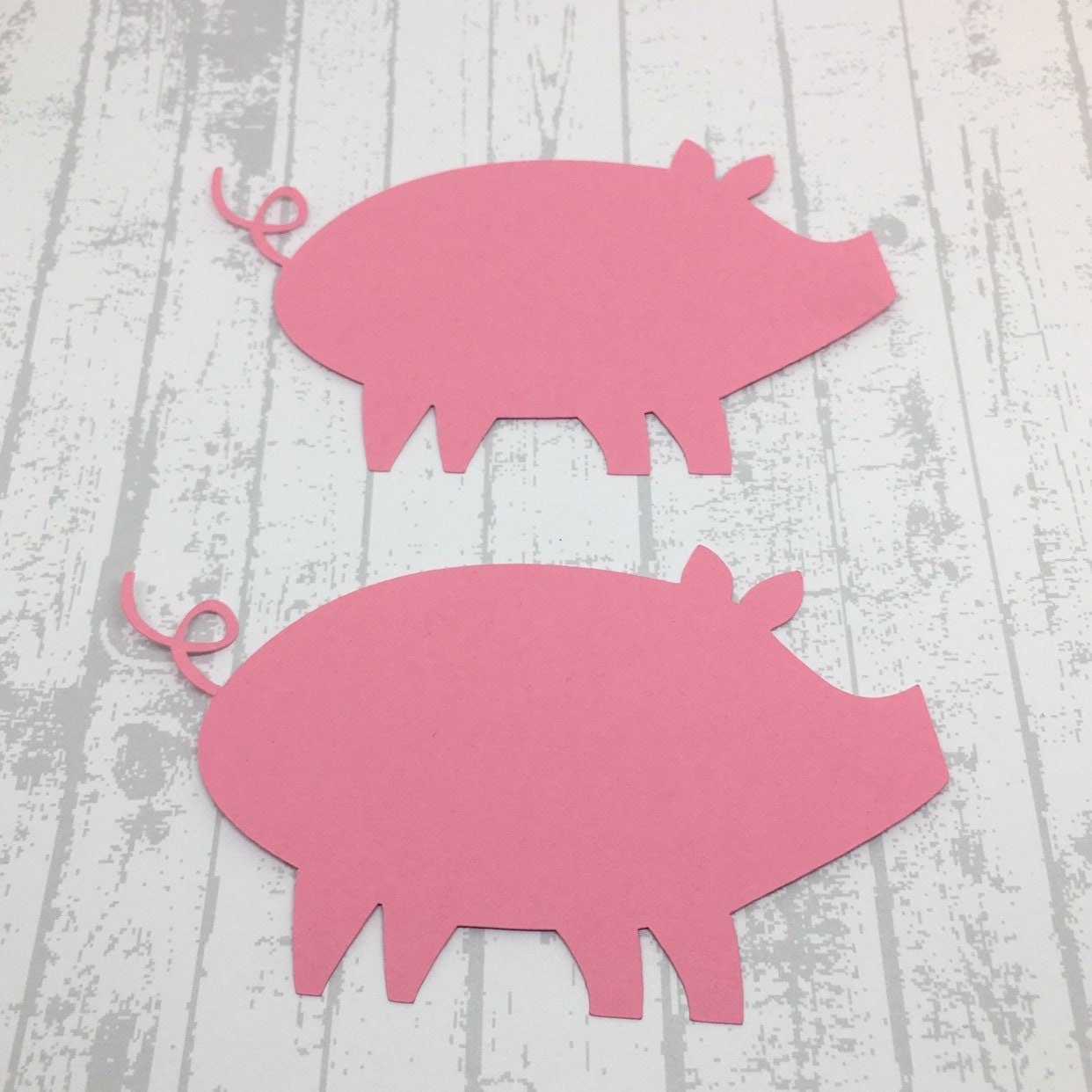 Pig Paper Die Cuts 4 Farm Theme Birthday Party Name - Etsy