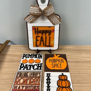 Fall Interchangeable Sign - Leaning Ladder Decoration - Cutting Board ...