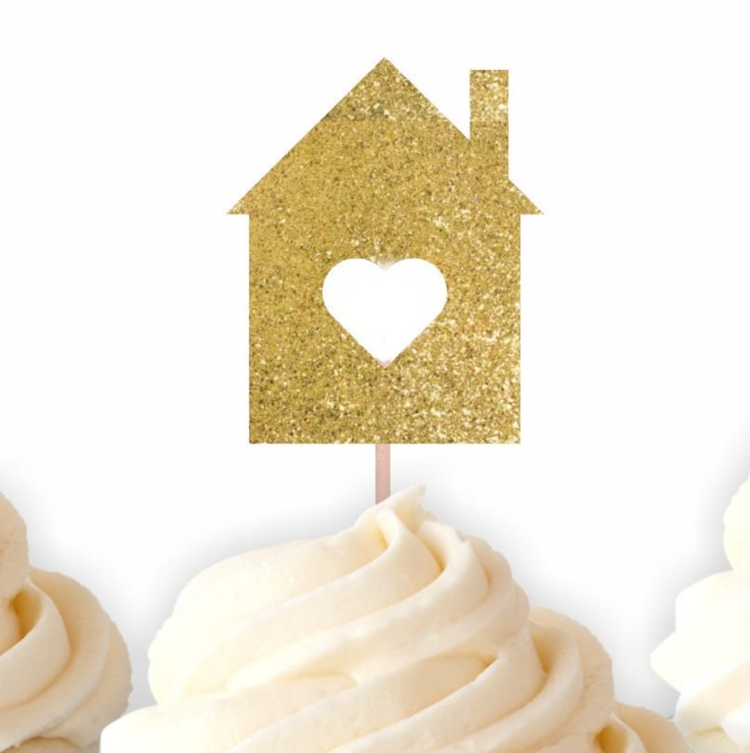 House Cupcake Toppers, Food Picks, Housewarming Party, Welcome Home ...