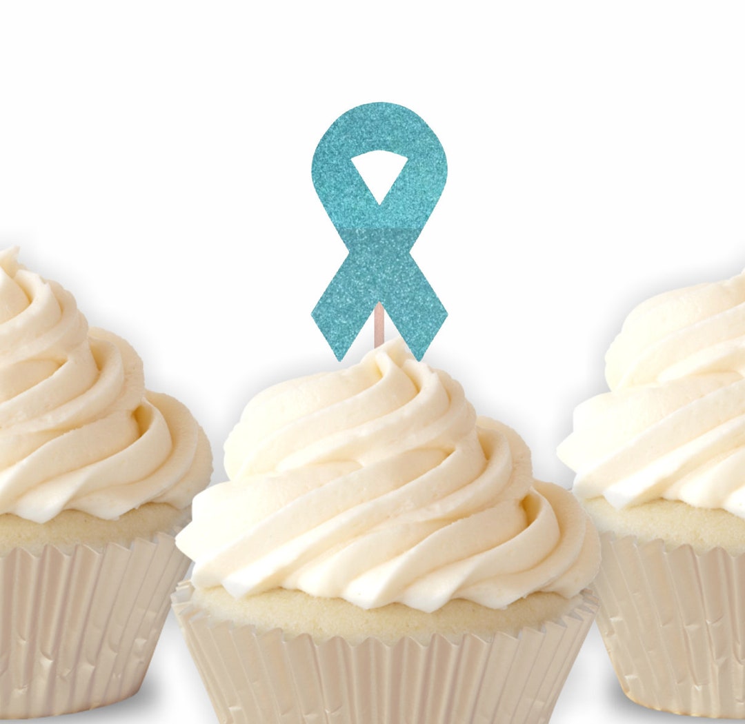 Awareness Ribbon Cupcake Toppers, Cancer Survivor, Cancer Free ...