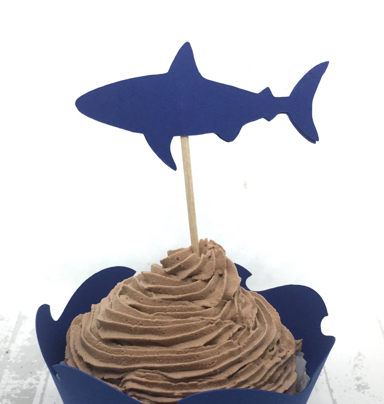 Shark Cupcake Toppers Birthday Party Shark Party - Etsy