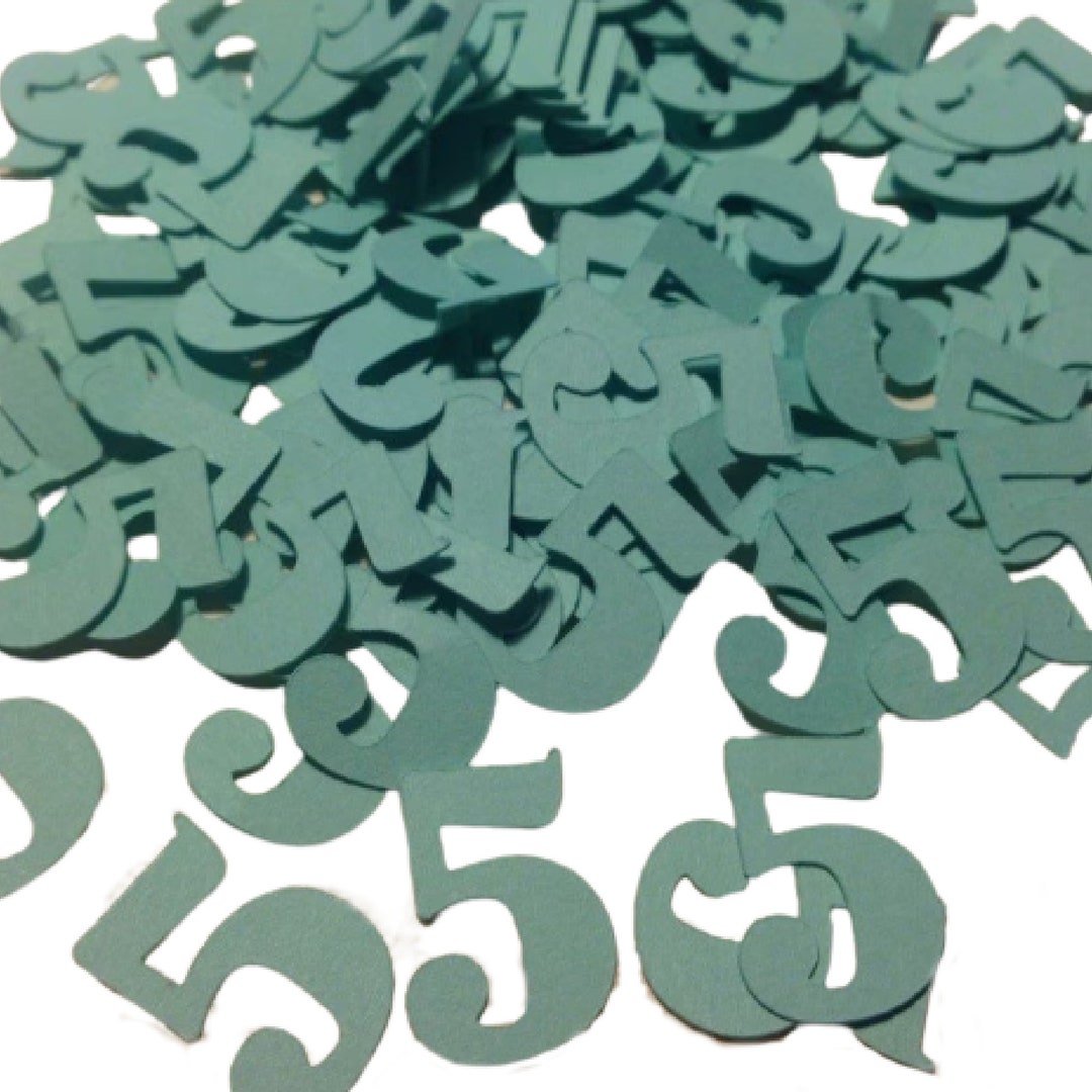 Number Confetti Table Sprinkles - Birthday Party, Table Decorations ...