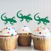 Lizard Cupcake Toppers - Zoo Birthday Party, Party Decorations, Gecko ...