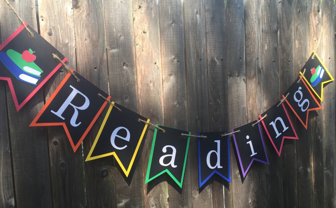 Reading Banner Classroom Decor Back to School Teacher Banner - Etsy