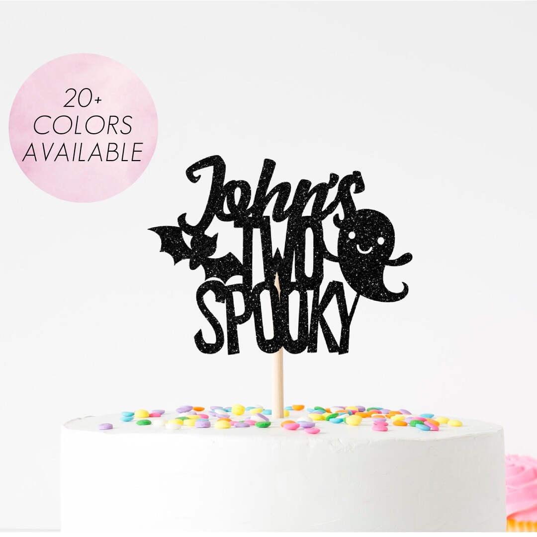 Custom Two Spooky Cake Topper, Halloween 2nd Birthday Cake Topper ...