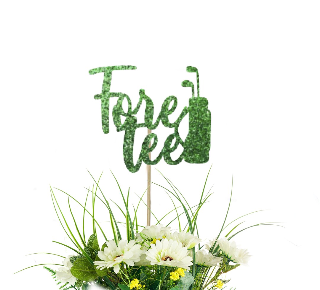 Fore Tee Glitter Centerpiece Picks - Golf 40th Birthday Table Decor ...