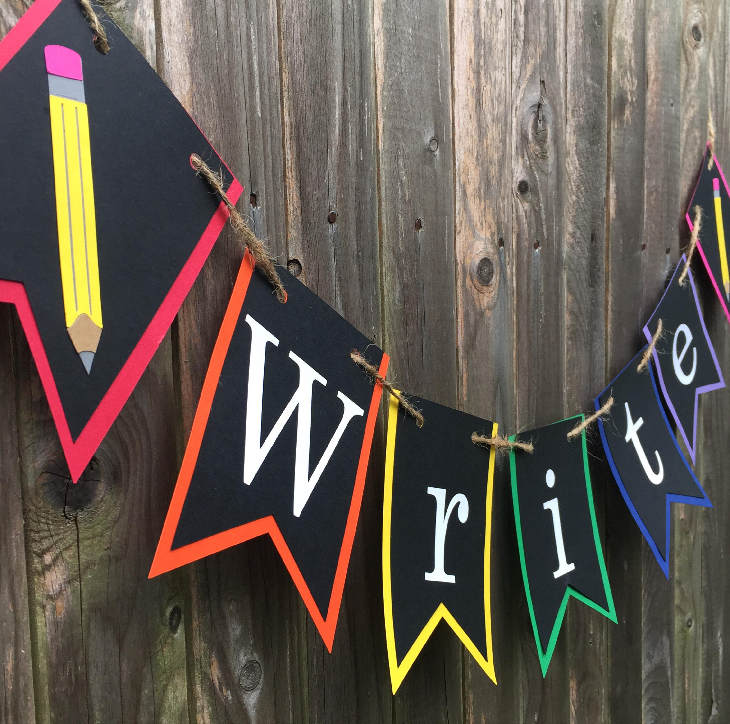 Write Classroom Banner Back to School Teacher Banner - Etsy