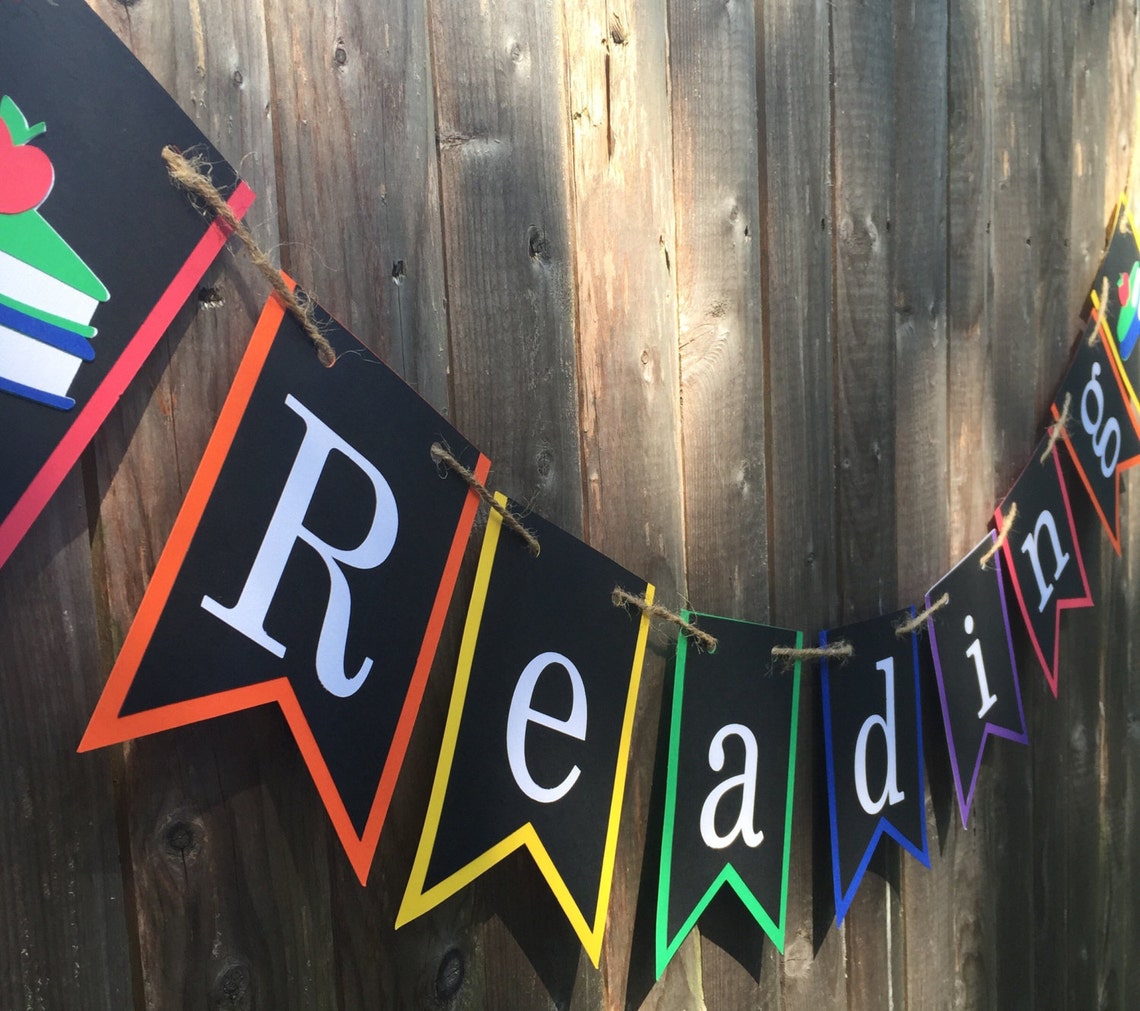 Reading Banner Classroom Decor Back to School Teacher Banner - Etsy
