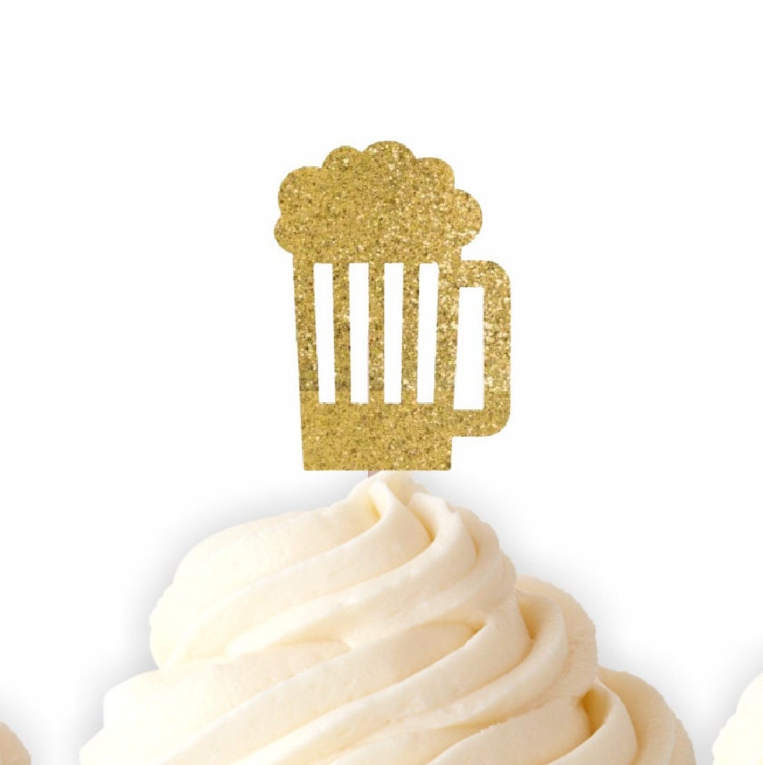 Beer Cupcake Toppers, Beer Food Picks, A Baby is Brewing, St. Patricks ...