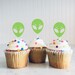 Alien Cupcake Toppers, Alien Birthday, Outer Space Party, Party Decor ...