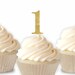 One Cupcake Toppers Set - First Birthday Party Decor - Glitter #1 ...