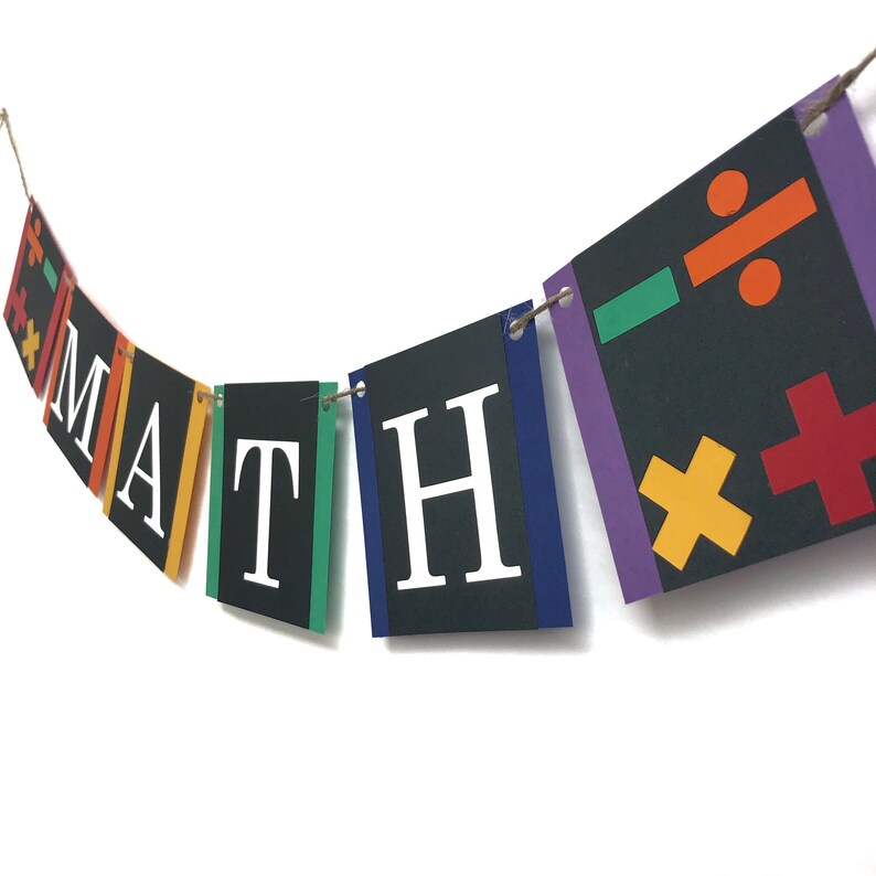 Math Banner Classroom Decor Back to School Teacher - Etsy