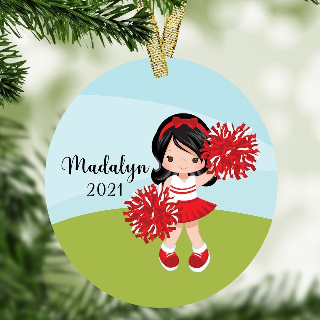 Cheerleader Christmas Ornament Cheer Gift, Personalized Ornament ...