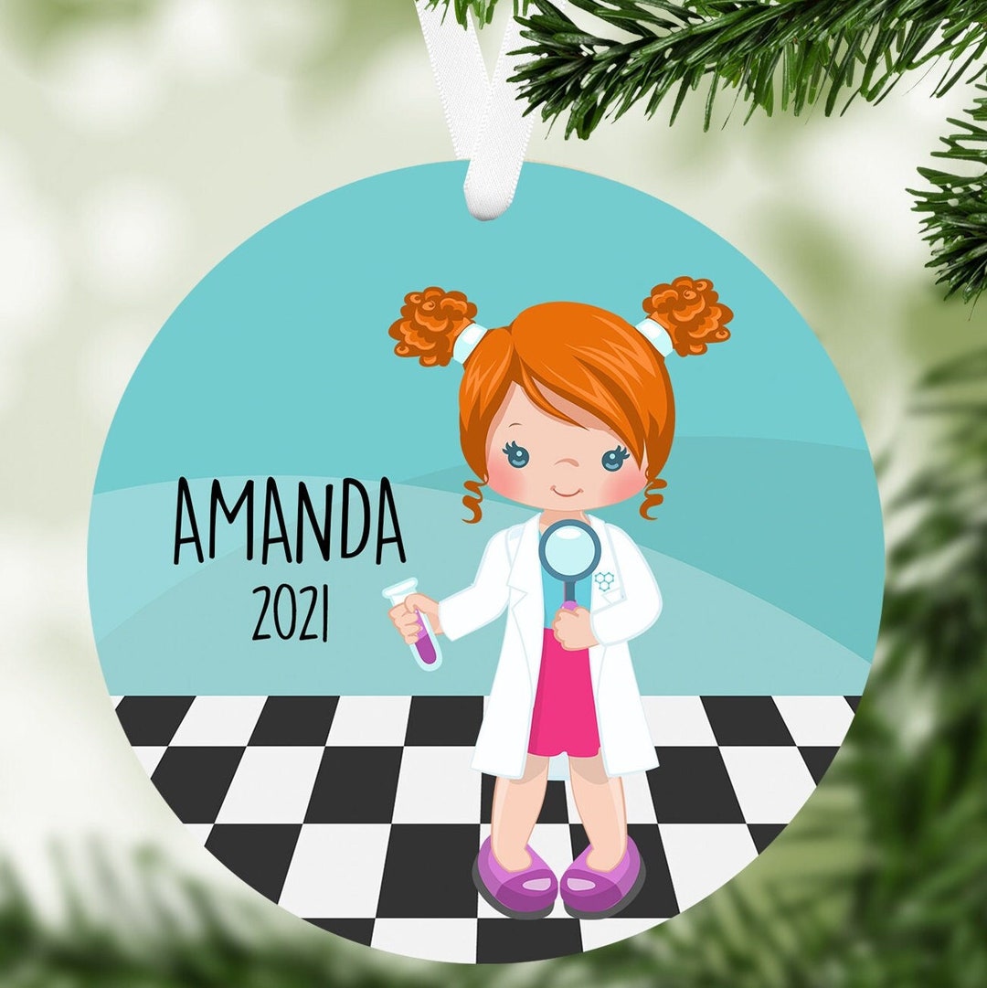 Scientist Christmas Ornament - Science Ornament, Personalized Gift ...
