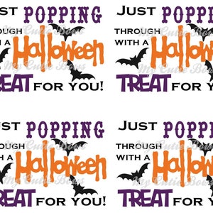 Digital Download Halloween Popcorn Wrappers, Microwave Popcorn Cover ...