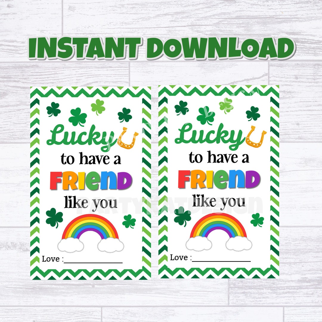 Lucky to Have a Friend Like You St. Patrick's Day Tag, St. Patrick's ...