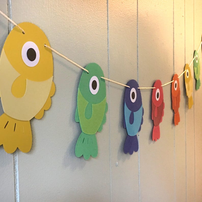 Fishing Theme First Birthday Banner, Fish Birthday Party Garland, Party ...