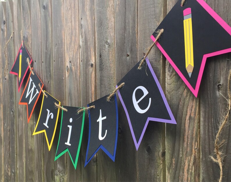 Write Classroom Banner Back to School Teacher Banner - Etsy
