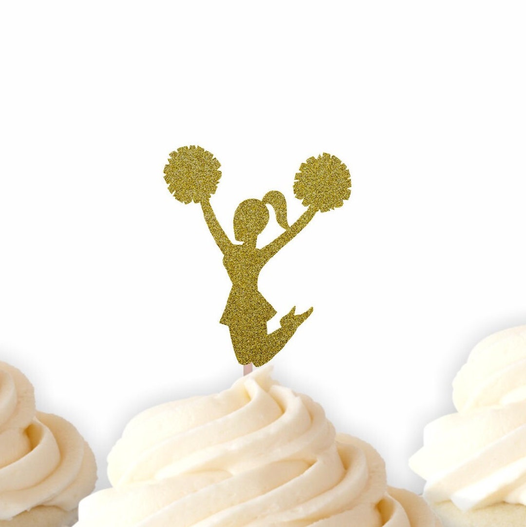 Cheerleader Cupcake Toppers, Cheer Team Party, Cheerleading Food Picks ...