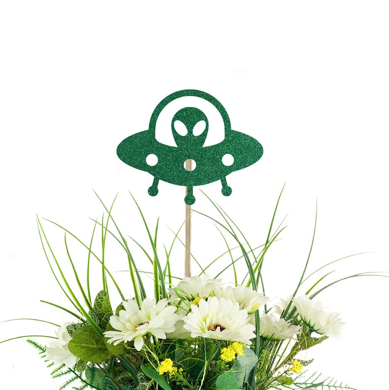 UFO Centerpiece Pick Alien Birthday Outer Space Party Party - Etsy