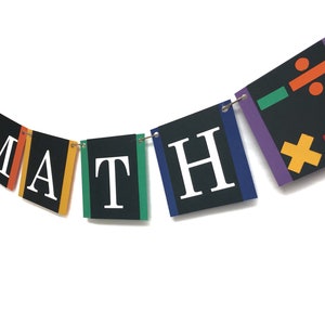 Math Banner Classroom Decor - Back to School - Teacher Classroom Sign ...