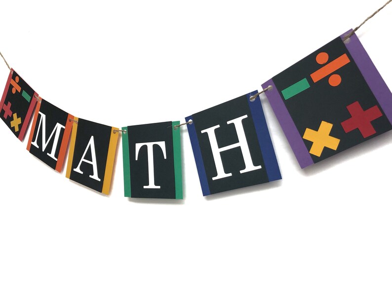 Math Banner Classroom Decor Back to School Teacher - Etsy