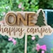Happy Camper Cake Topper Birthday Cake Topper Camping Camp - Etsy
