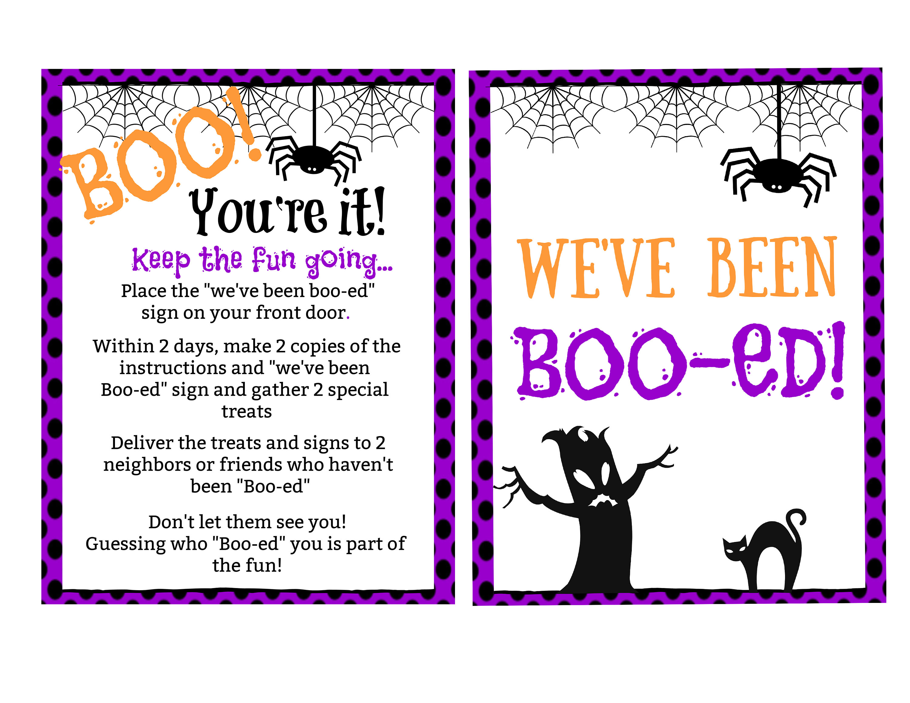You've Been Booed Digital Download - Halloween Printable - Tag Game for ...