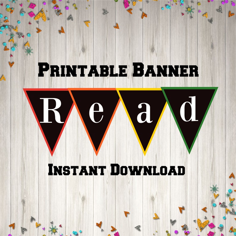 Printable Read Classroom Banner Instant Digital Download | Etsy