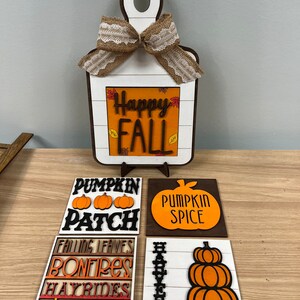 Fall Interchangeable Sign - Leaning Ladder Decoration - Cutting Board ...