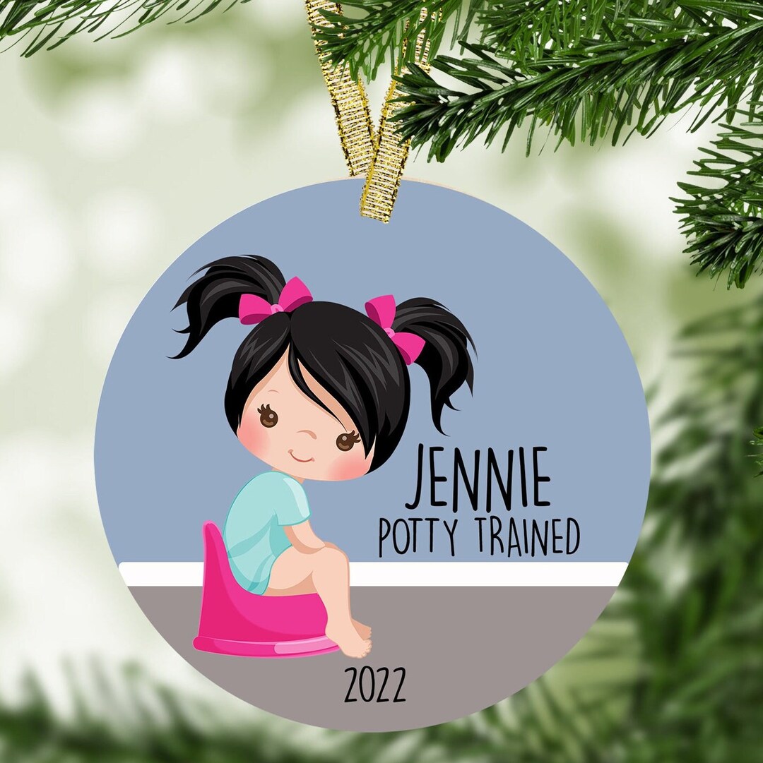 Girl Potty Training Personalized Christmas Ornament Potty - Etsy