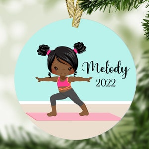 Yoga Personalized Christmas Ornament - Fitness Ornament, Yoga ...