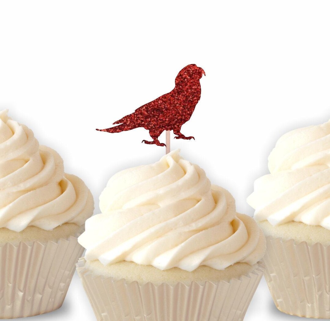 Parrot Cupcake Toppers | Pirate Birthday Decorations | Tropical Party ...