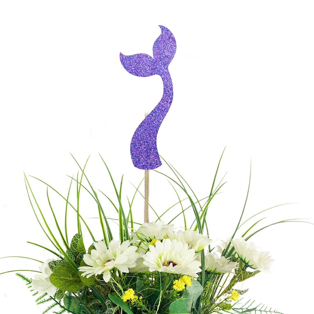 Mermaid Centerpiece Picks, Mermaid Party Decor, Birthday Party, Under ...