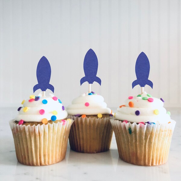 Rocket Ship Cupcake Topper - Etsy